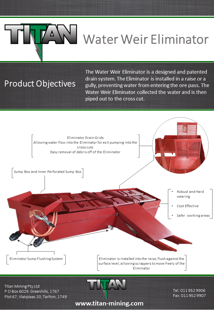 Water Weir Eliminator – Eziload Mining (Pty) Ltd